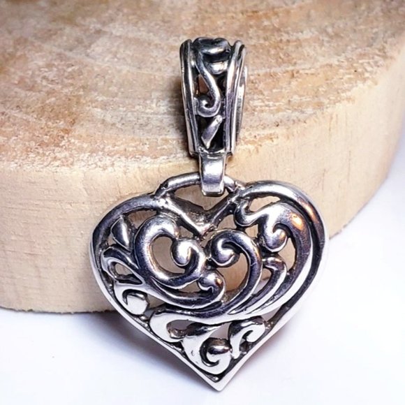 Jewelry | Vintage Sterling Silver Filigree Heart Pendant | Poshmark